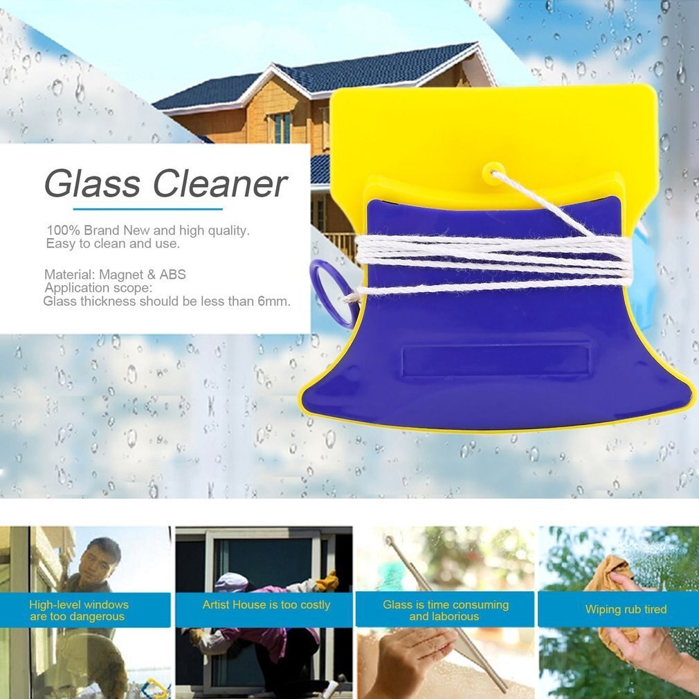 Magnetic Window Cleaner Double Side Glass Wiper Us... – Vicedeal