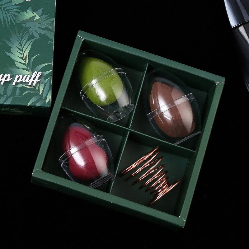 Makeup svamp kosmetisk puff set med hållare vatten... – Grandado