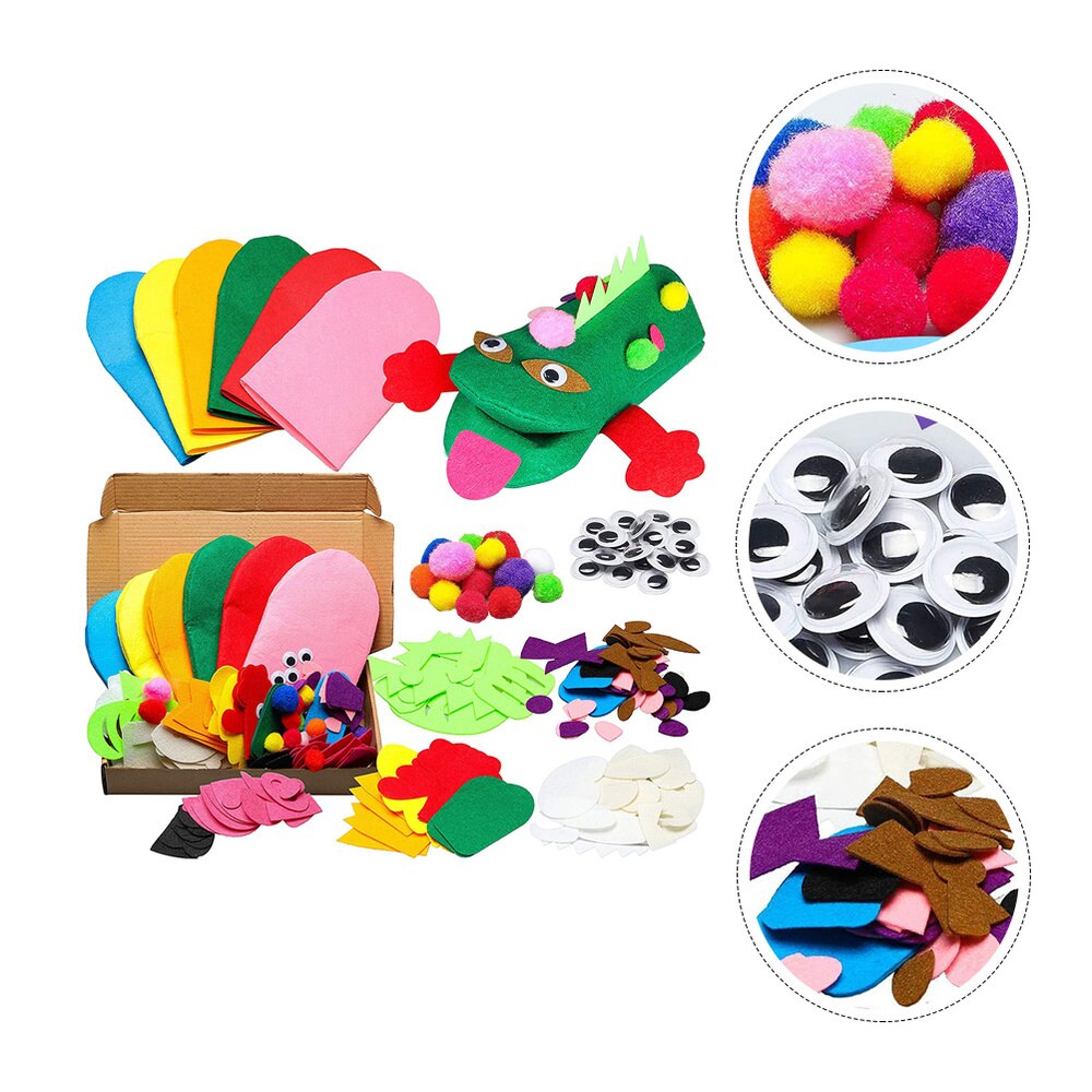 1 Set Kids Vilt Craft Set Handpop Maken Kit Diy Ar... – Vicedeal