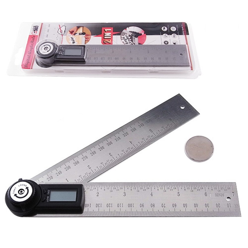 Stainless Steel 2in1 Digital Angle Finder Meter Pr... – Grandado