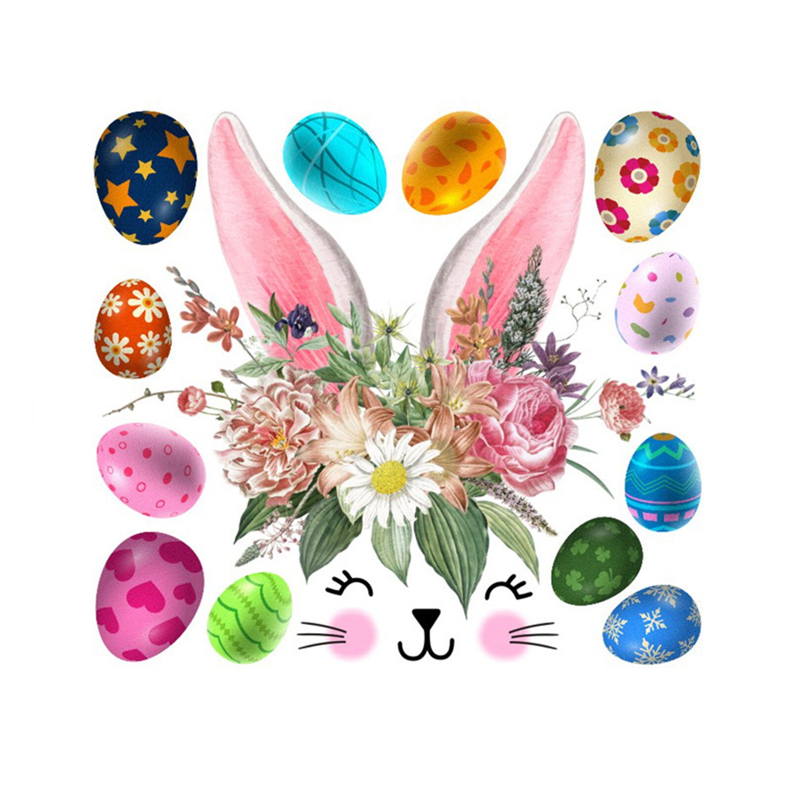 Easter Window Stickers Decals Carrot Egg Window St... – Grandado