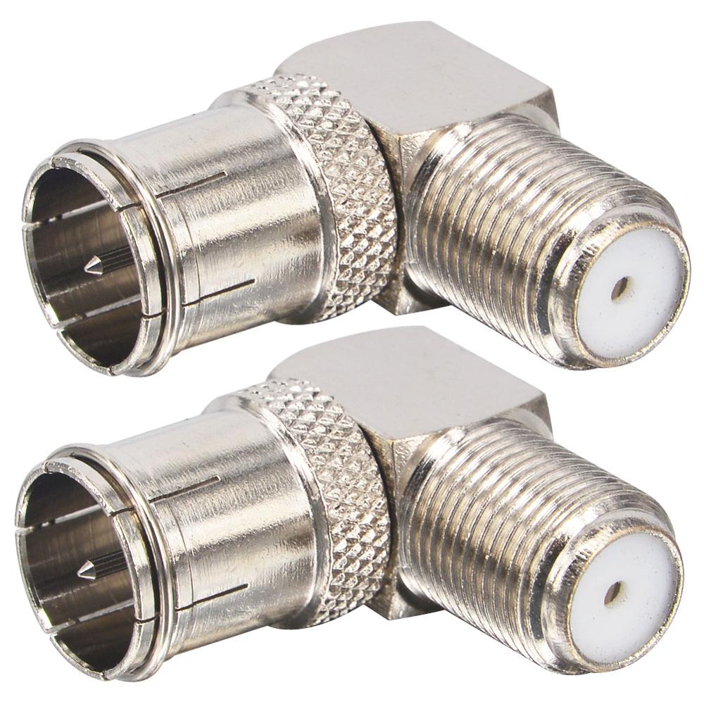 2 Pieces F Male to Female Right Angle Coax connect... – Grandado
