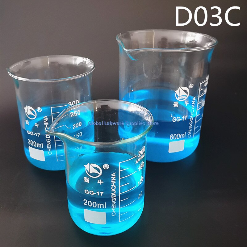 1set Lab Borosilicate Glass Beaker heat-resist Lab... – Grandado