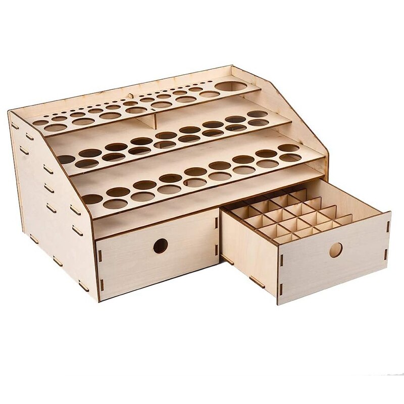 Wooden Paint Rack Stand Pigment Ink Bottle Paint T... – Grandado