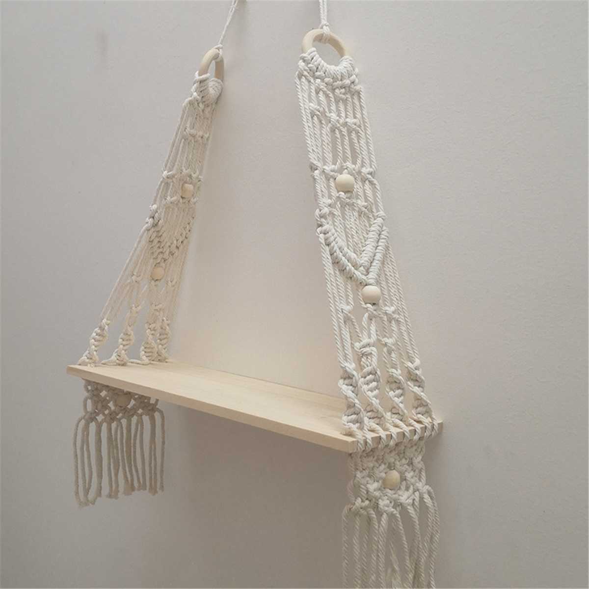 Bohemian Handmade Wooden Macrame Stand Wall Hangin... – Vicedeal