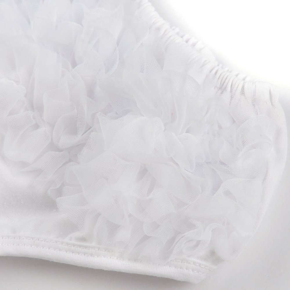 White Baby Girl Ruffle Bloomers Panties Diaper Cov... – Grandado