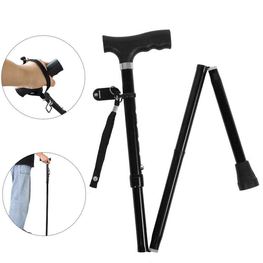 5 levels Adjustable Crutches Foldable Walking Cane... – Grandado