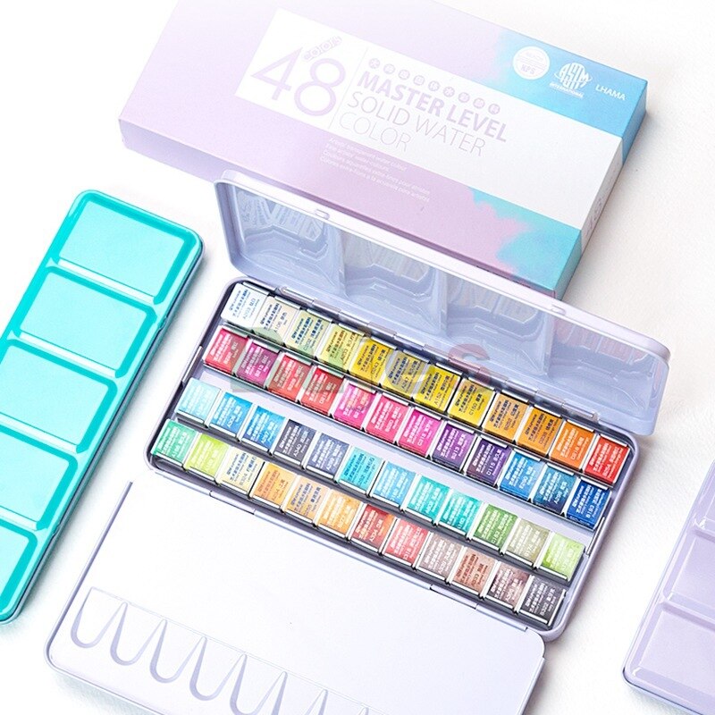 Superior Artist 12/24/36/48 Color Solid Watercolor... – Vicedeal