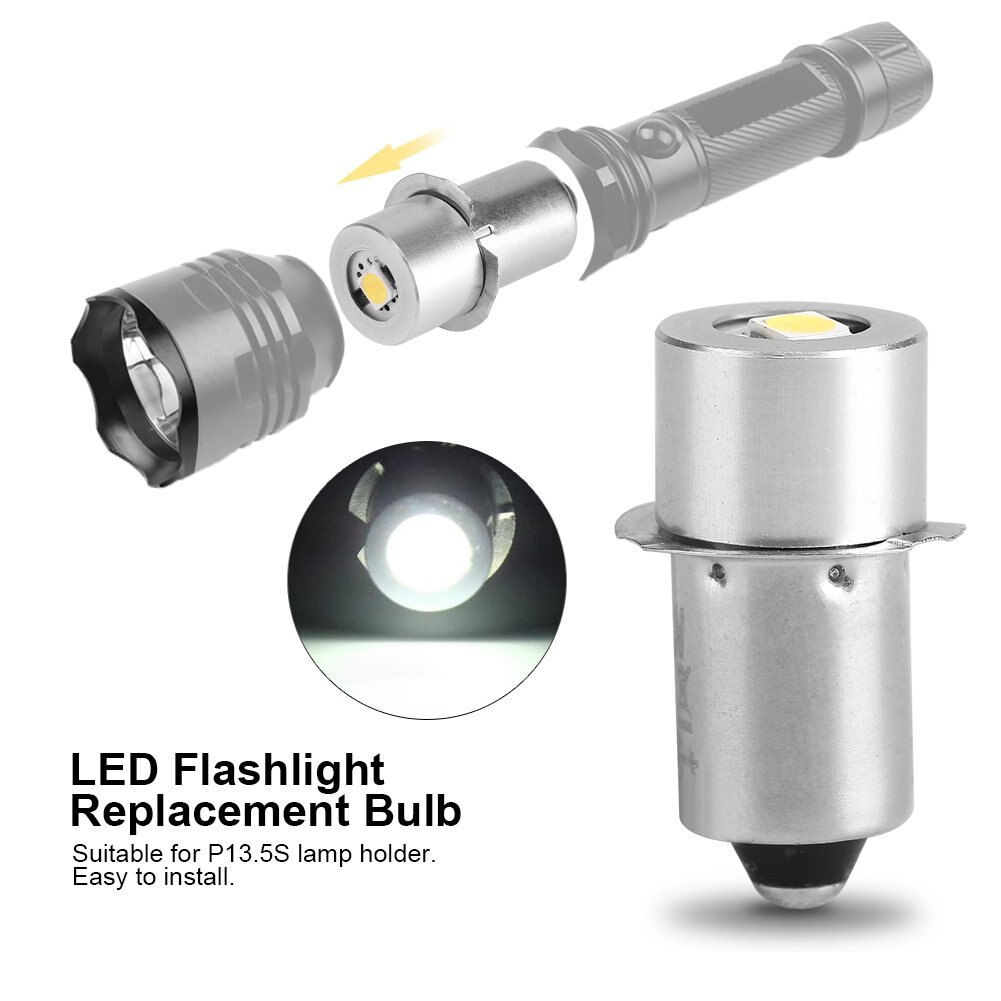 1W P13.5S Led Flashlight Bulb 100-110LM 6V-9V Whit... – Grandado