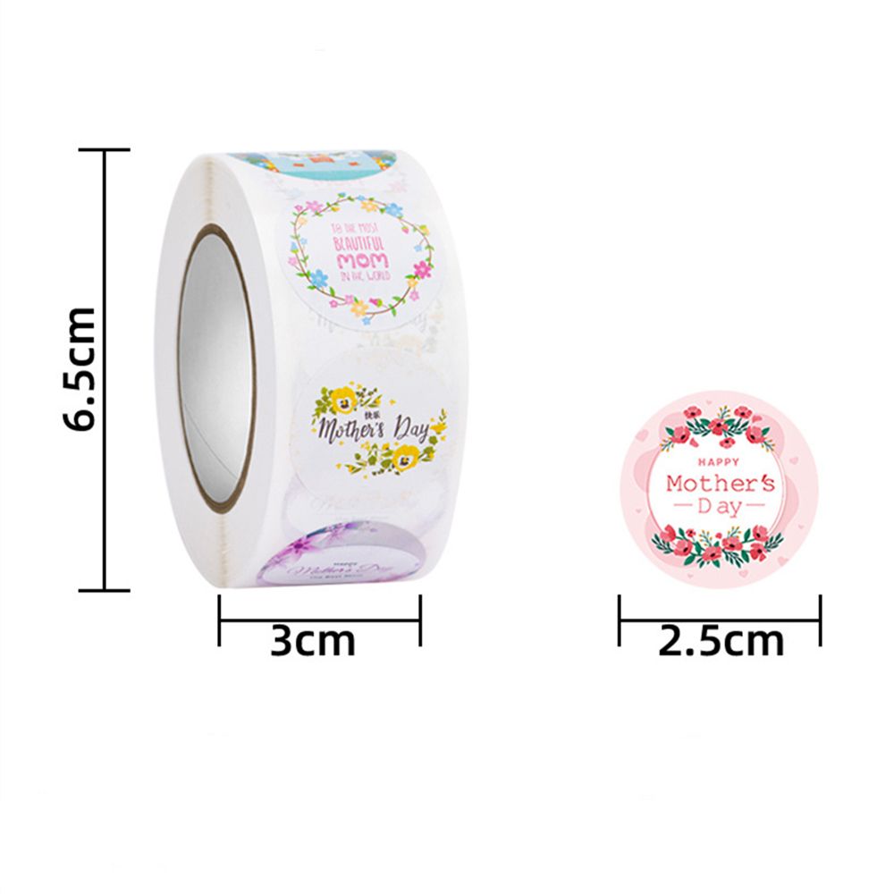 2.5cm 500pcs Happy Mothers Day Label Sticker 2.5cm... – Grandado