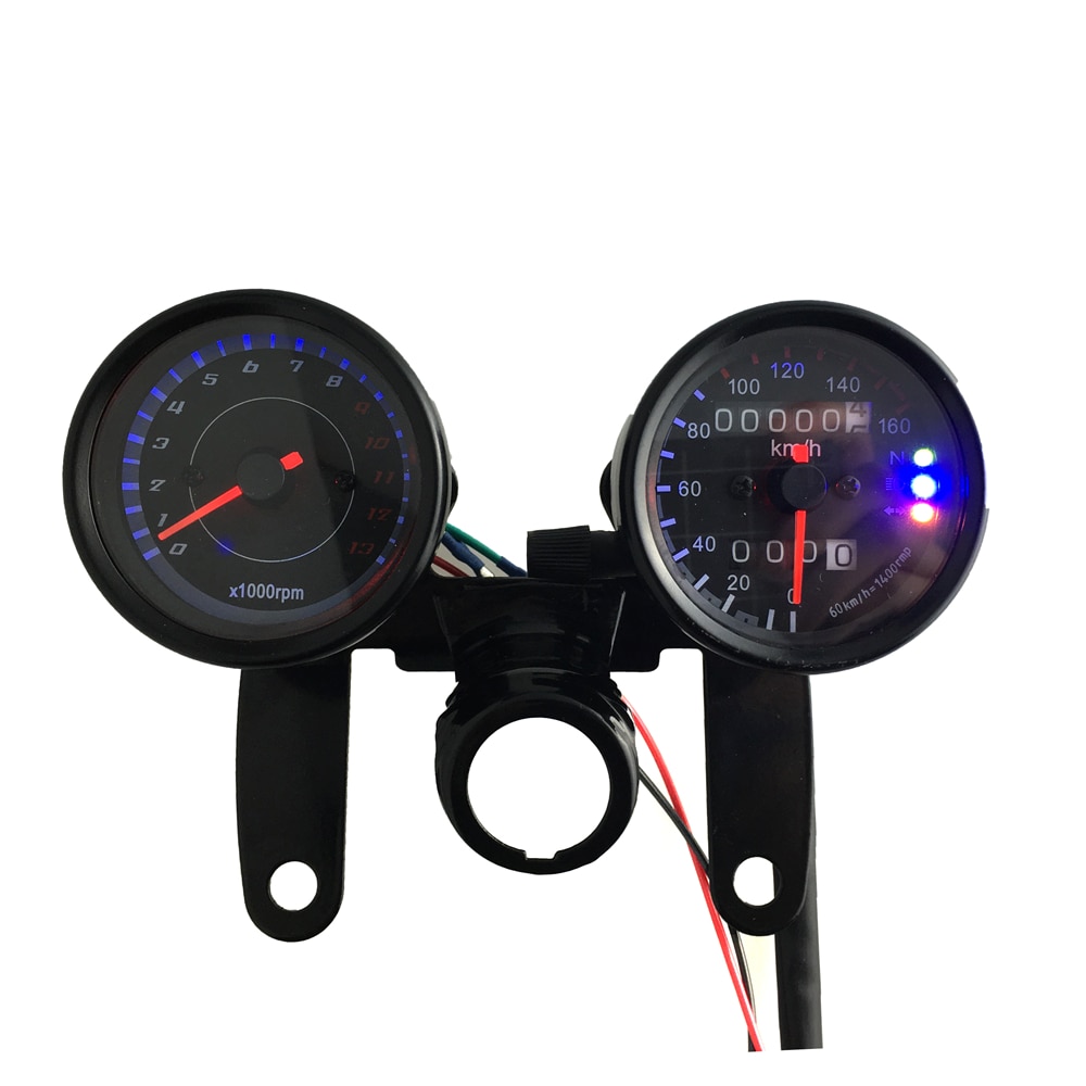 Motorcycle Motorbike LED Dual Odometer Speedometer... – Grandado