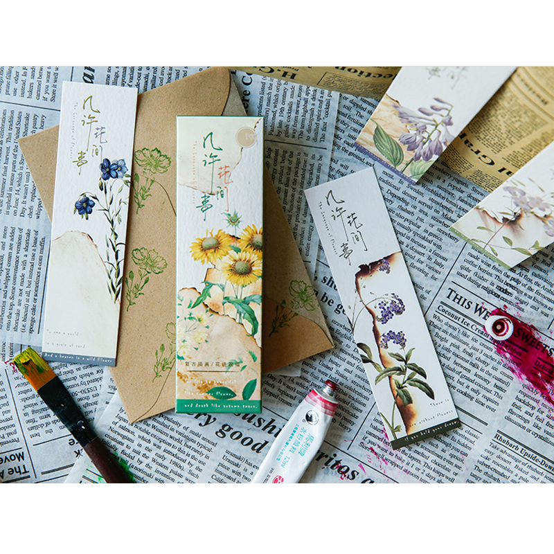 30pcs Vintage Flower Bookmarks Retro Plant Designs... – Vicedeal