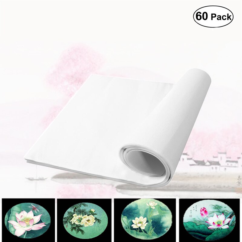 60 hojas papeles Xuan chino caligrafía cepillo tin... – Grandado