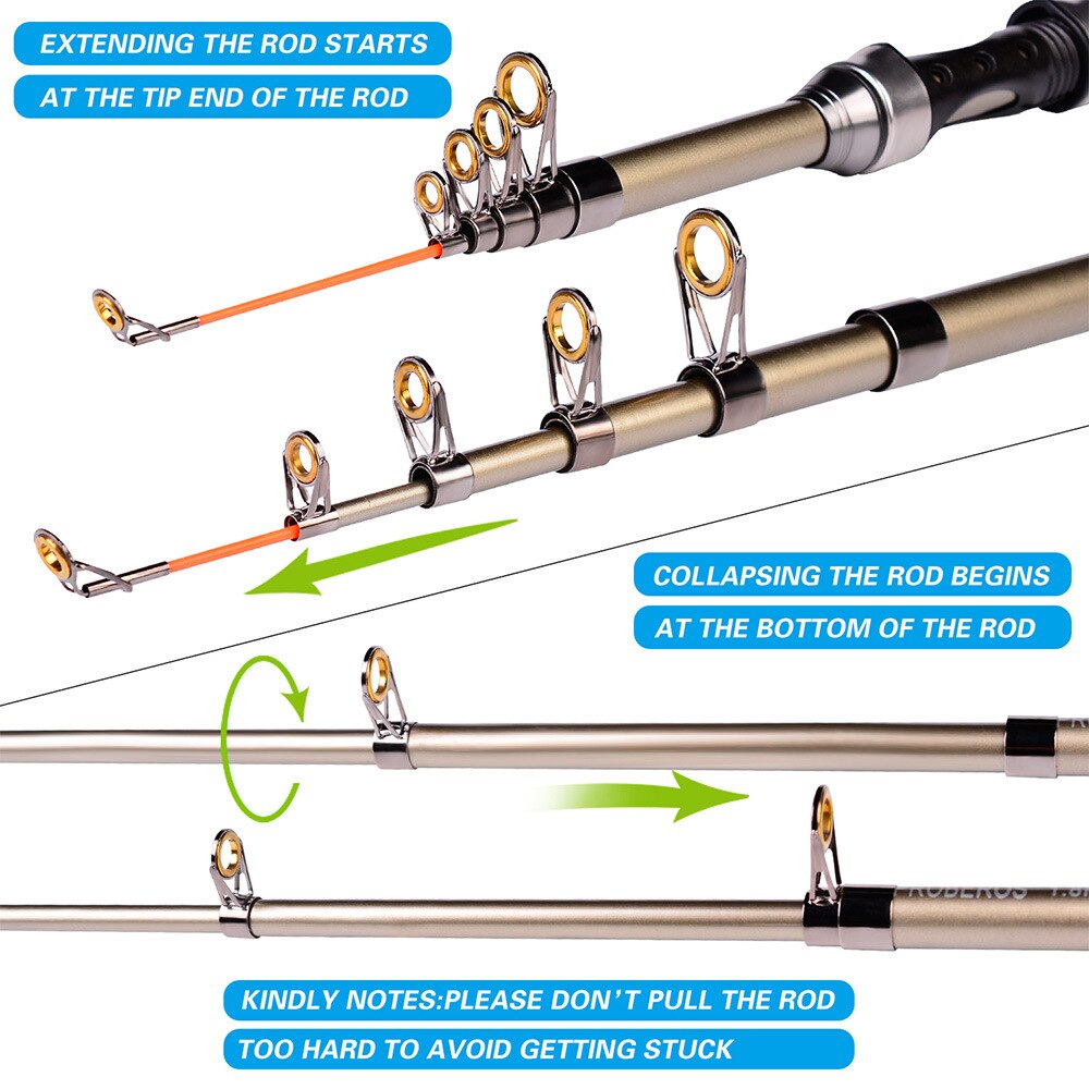 PROBEROS 1.8m Telescopic Casting Fishing Combo Por... – Grandado