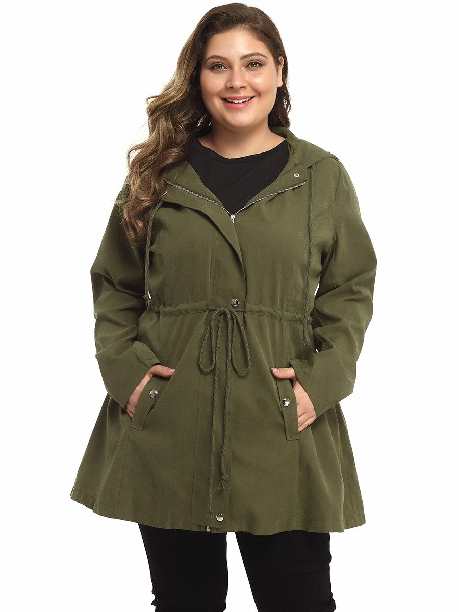 5XL Large Size Spring Autumn Trench Coat Women Cas... – Grandado