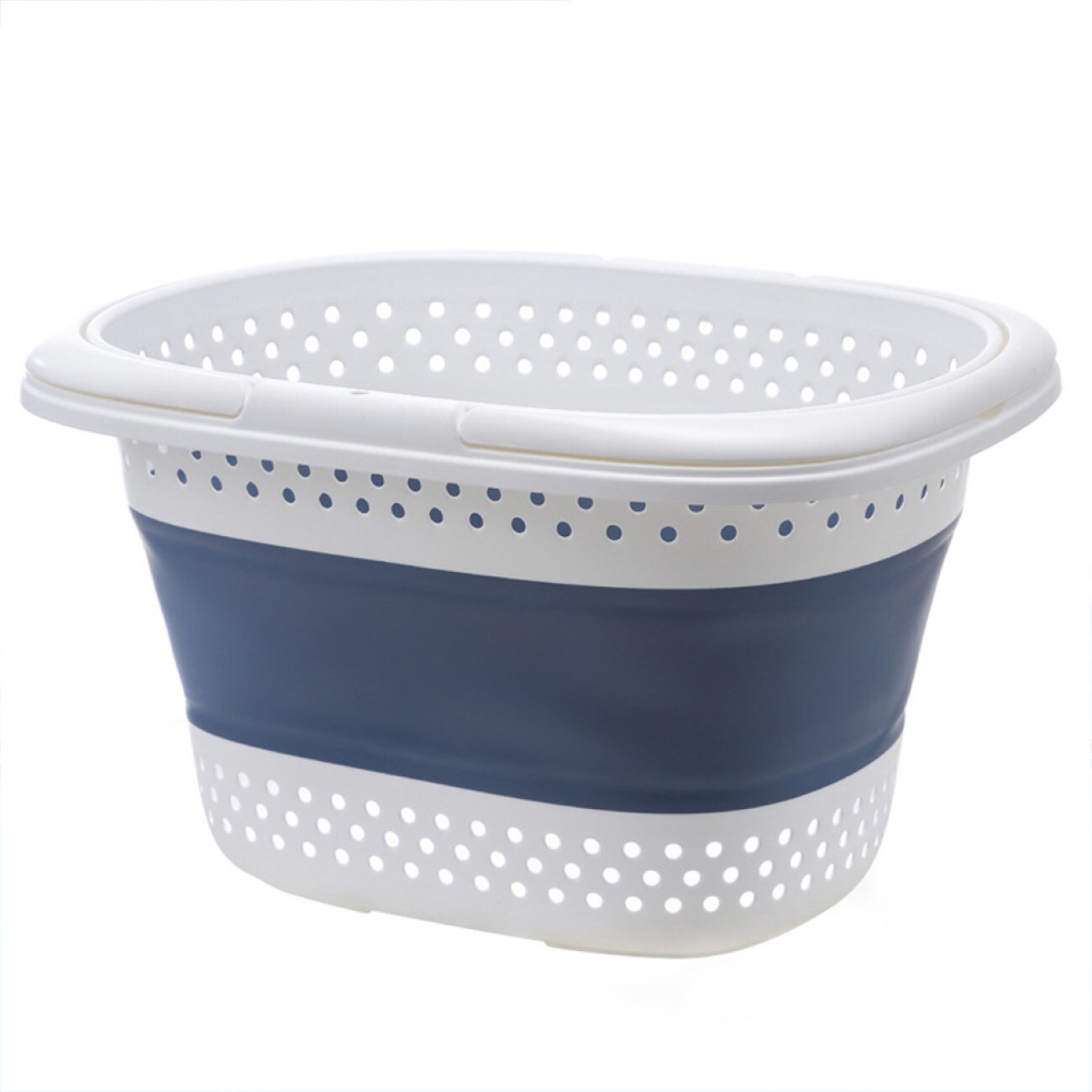Collapsibl Plastic Laundry Basket - Oval Tub/Baske... – Grandado
