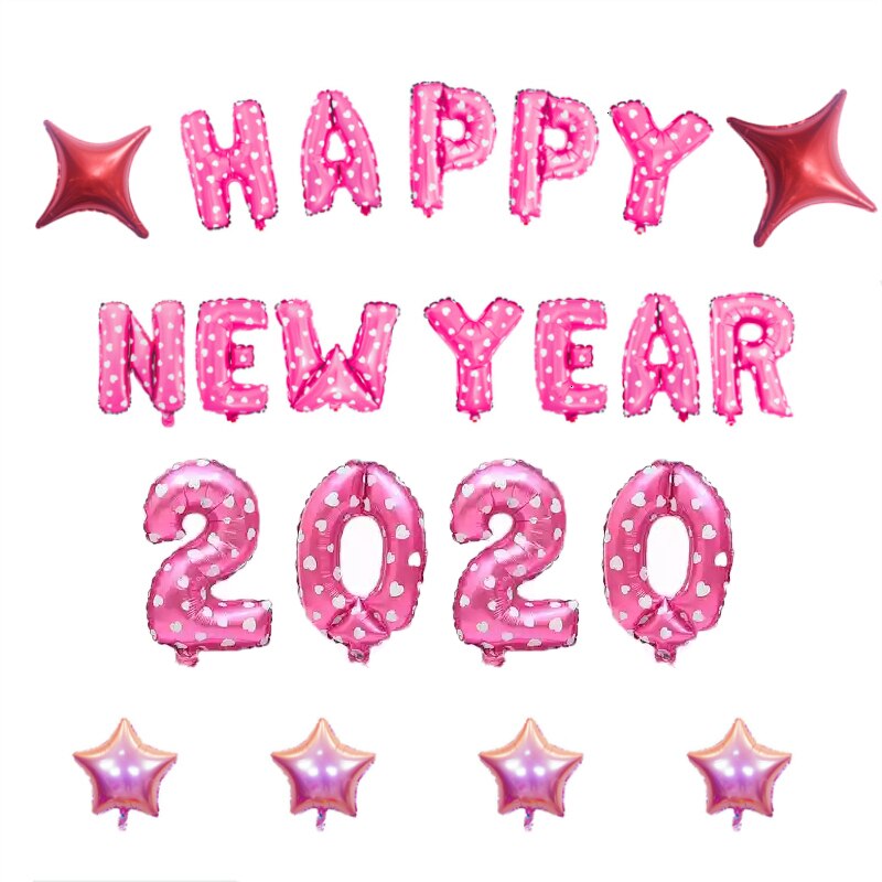 1pc 16inch Gold Silver Happy Year Letters Digital ... – Vicedeal