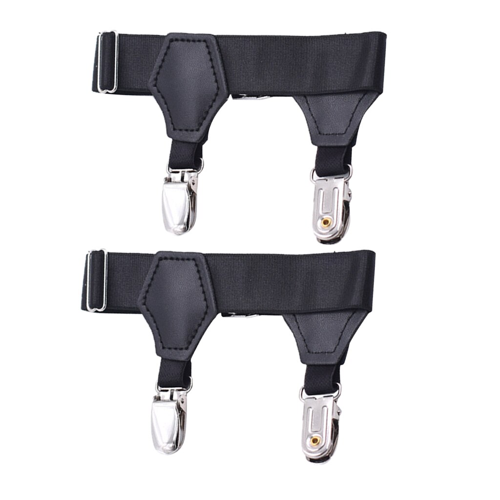 1 Pair Men's Double Sturdy Clip Sock Suspender Gar... – Grandado