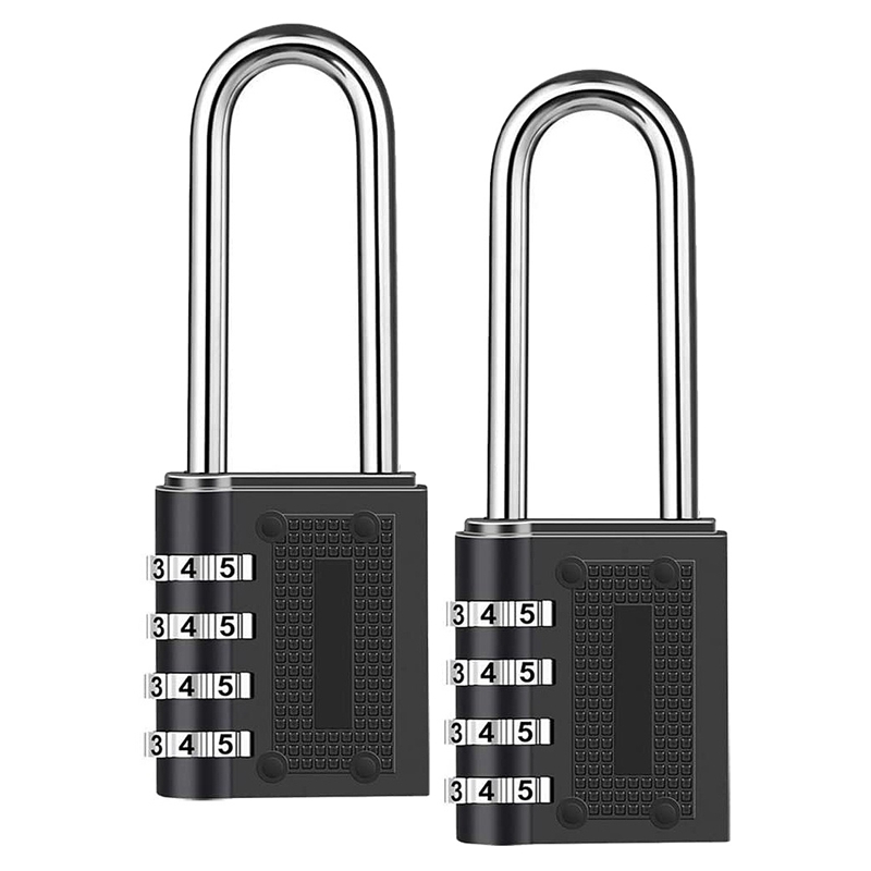 2 Pack Outdoor Combination Padlock Long Shackle Lo... – Grandado