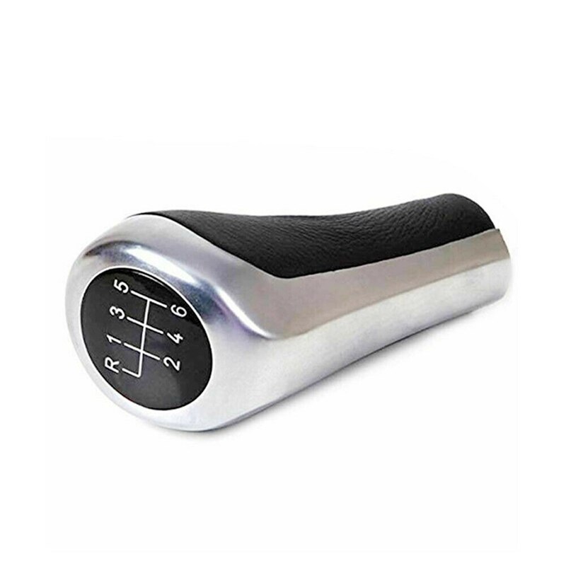 6 Speed Gear Shift Knob Shifter Knob Black and Chr... – Grandado