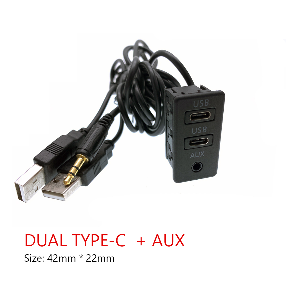Car Radio Dual Type-C USB Dash Flush Mount Switch ... – Grandado