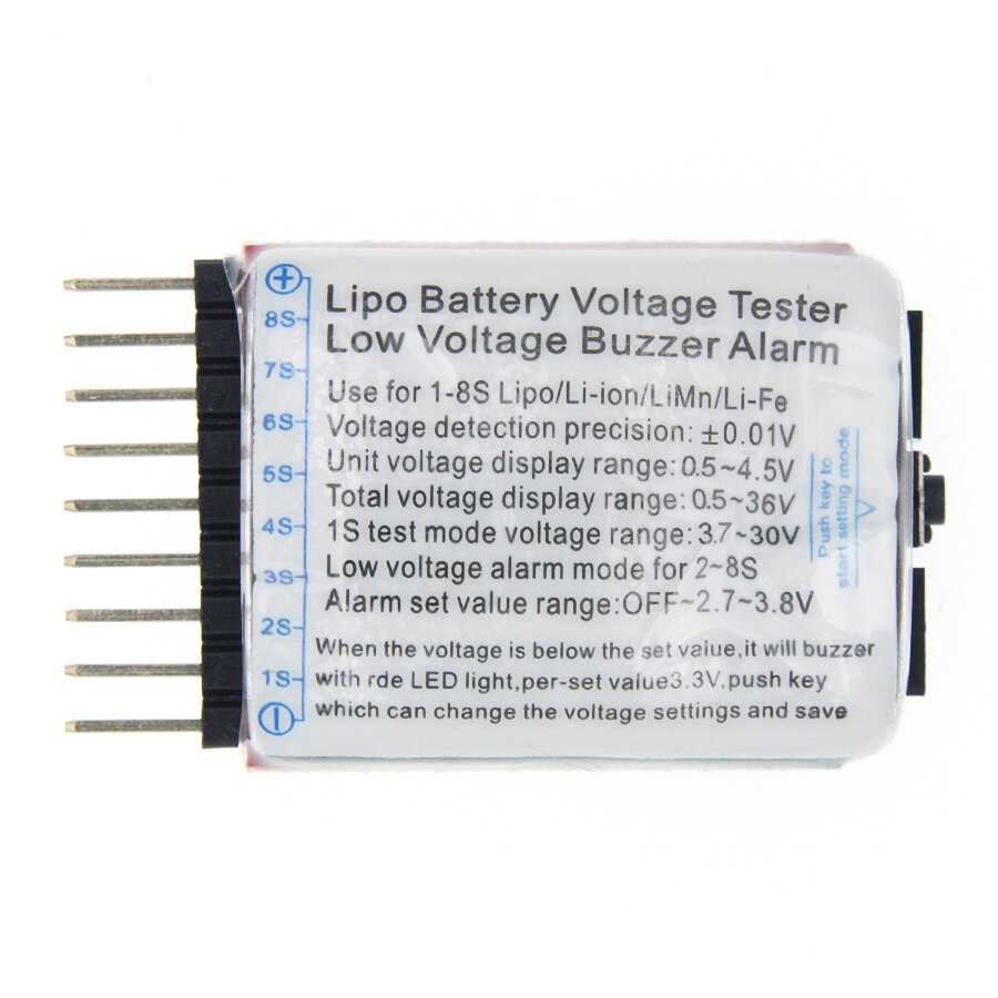 1-8S LED Low Voltage Buzzer Alarm Lipo Voltage Ind... – Grandado
