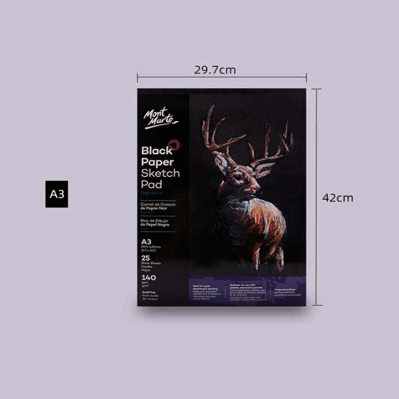 Cuaderno de cartón de papel negro A4/A5, libreta d... – Grandado