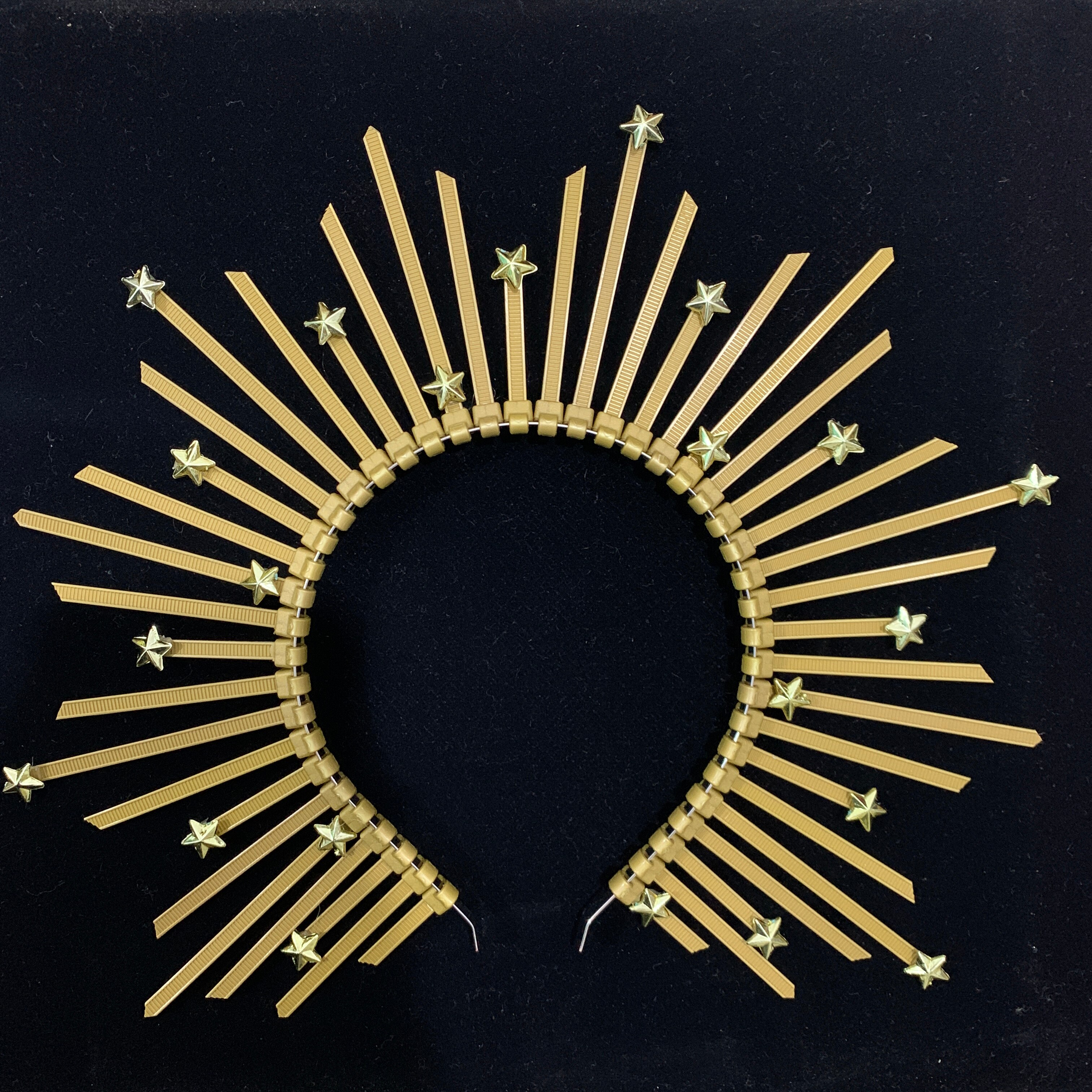 Golden star halo crown spiked goddess crown star h... – Grandado
