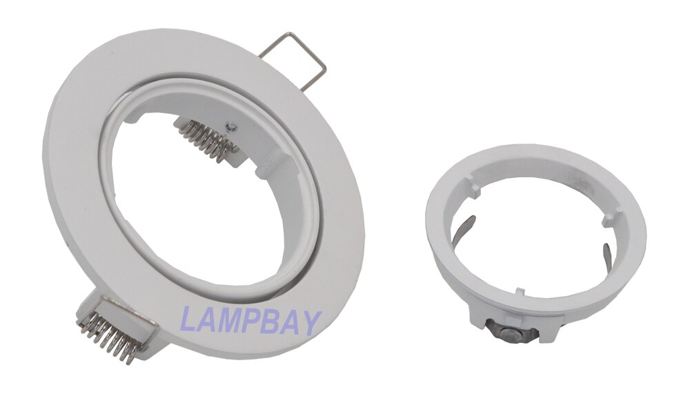 (4 Pack) silver / white spotlight fitting GU10 MR1... – Grandado