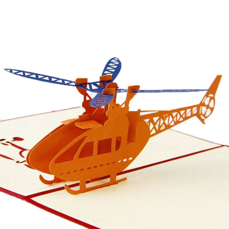 3D Pop Up Greeting Cards Helicopter Happy Birthday... – Grandado