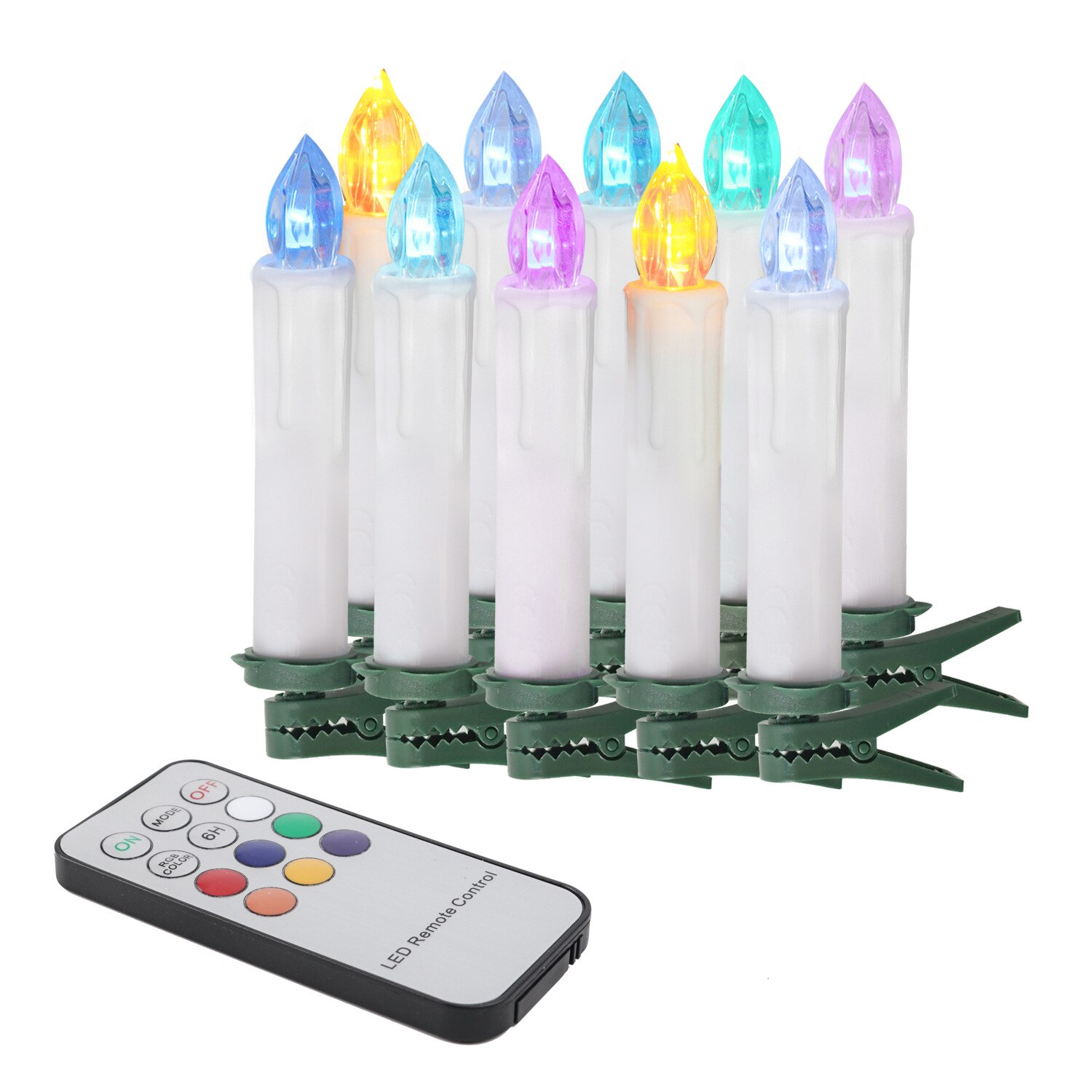 10 stuks led-kaarsen, vlamloze, taps toelopende ka... – Vicedeal