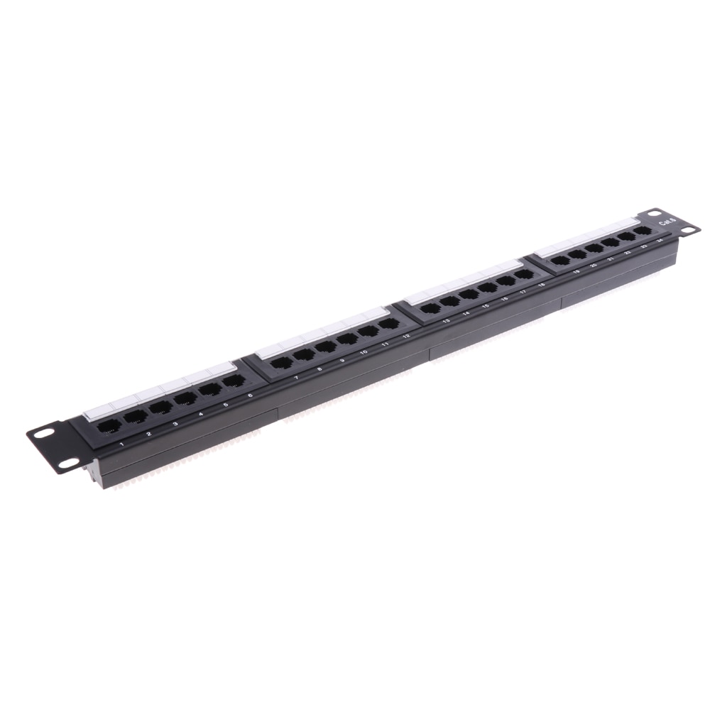 24 Port Cat6 19''/1U Unshielded Rackmount Ethernet... – Vicedeal