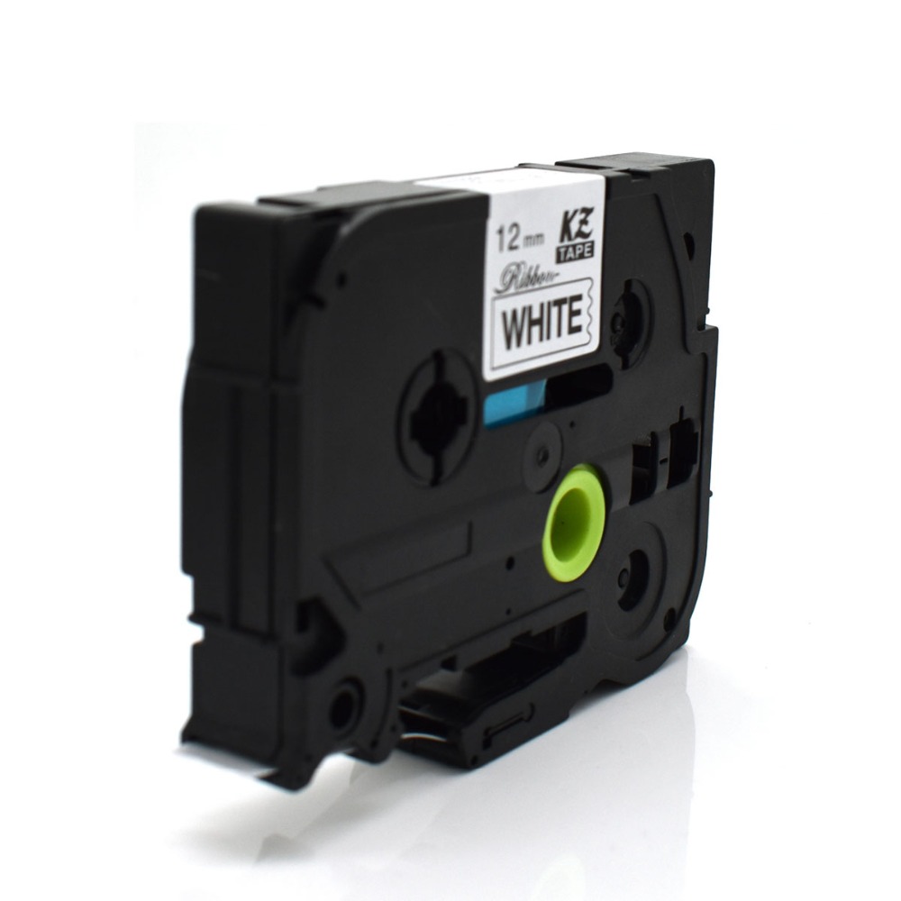 Satin Ribbon 12mm*4m Black on White tze label tape... – Grandado