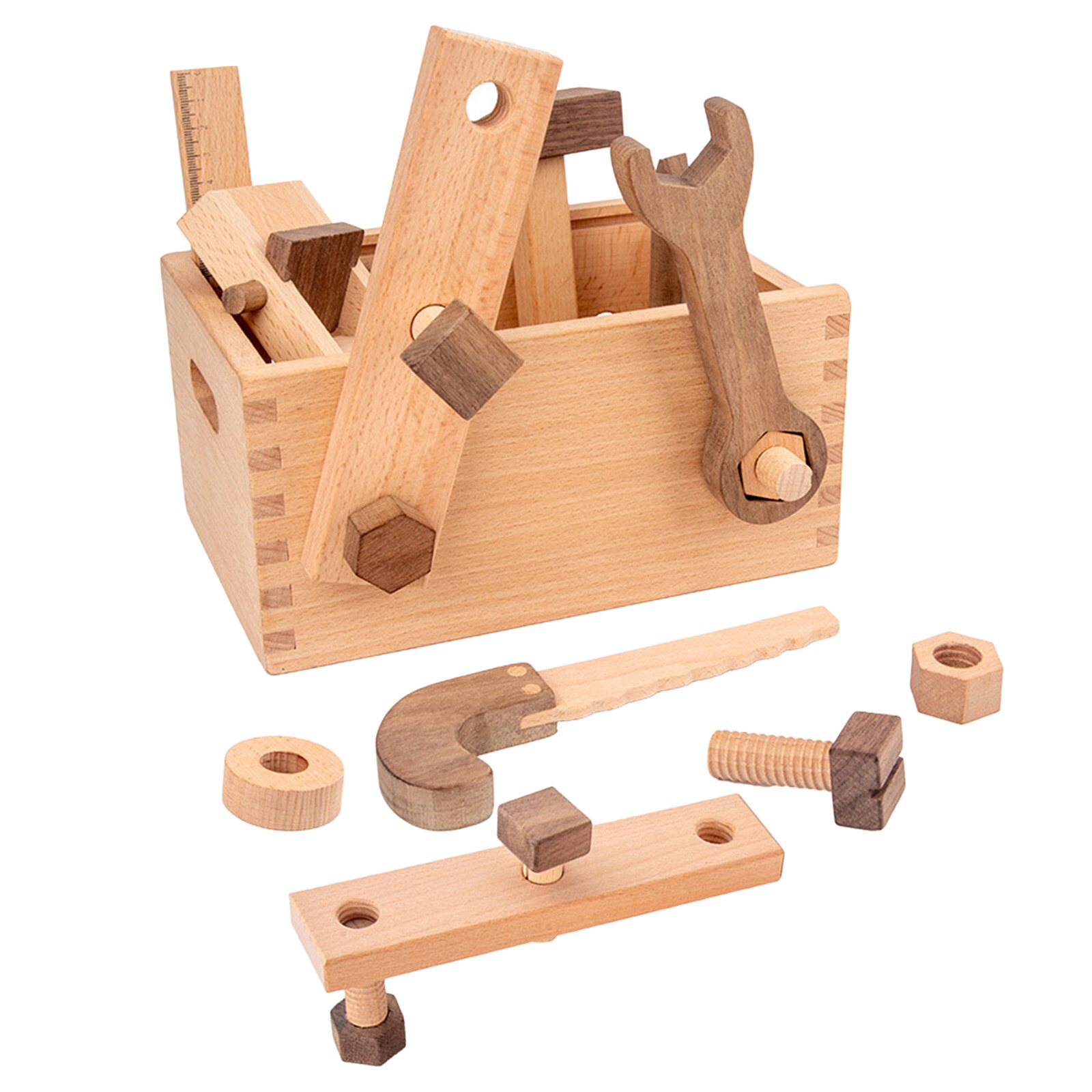 20Pieces Tool Box, Solid Wood Tool Box Garden Wood... – Vicedeal