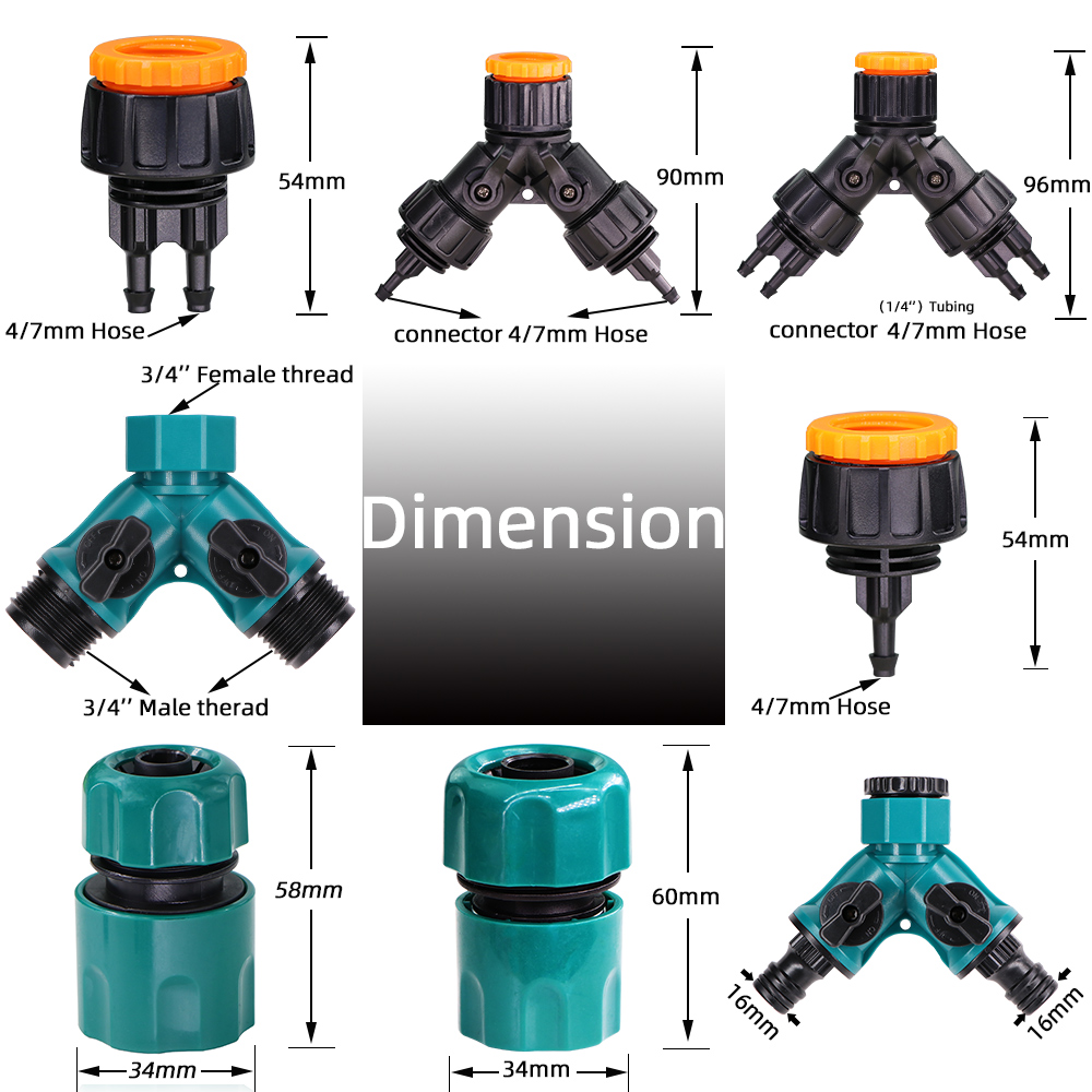 Garden Irrigation Connector 2 way four-way separat... – Grandado