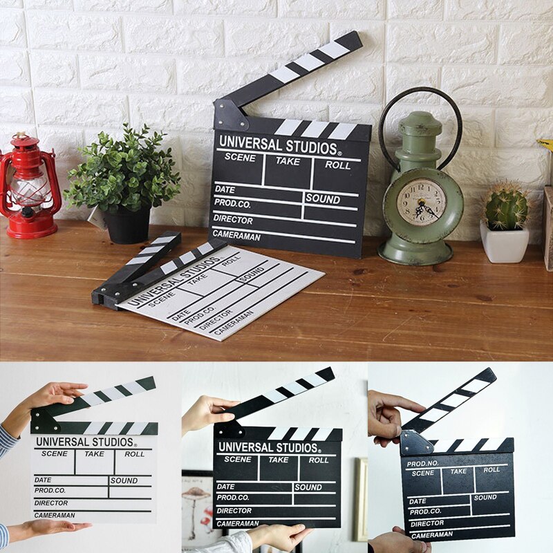 20X20Cm Movie Clapperboard Houten Director Video S... – Vicedeal