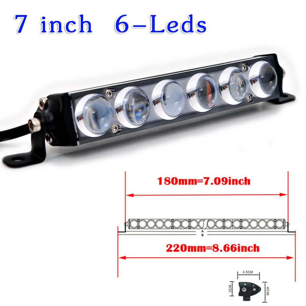 60W LED light bar 6 Leds 7 inch Truck Slim Single ... – Grandado