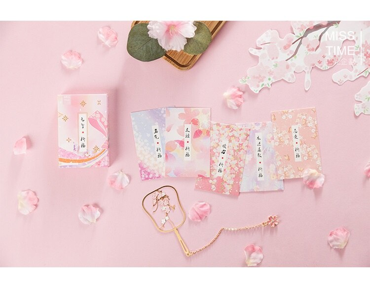 28 Sheets/Set Japanese Blessing Prayer Series Lomo... – Grandado