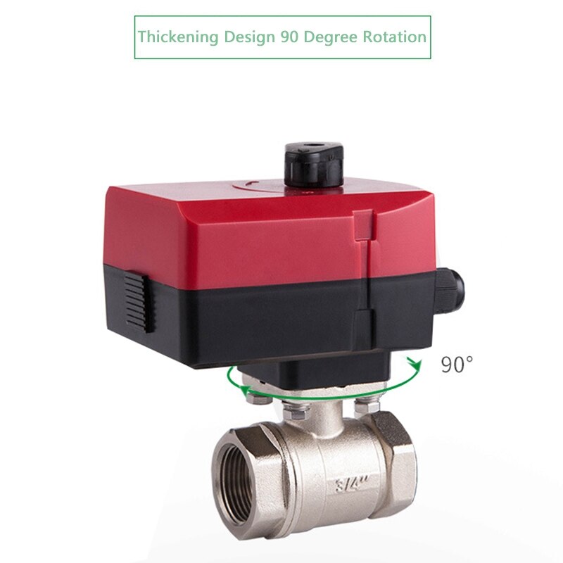 -DN20 3/4 Inch Mini Two-Way Electric Ball Valve L-... – Grandado