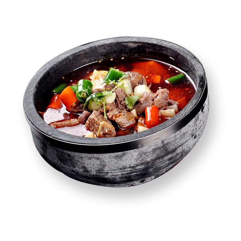 ZITING 20cm Natural Granite Pots Stone Pot Bibimba... – Grandado