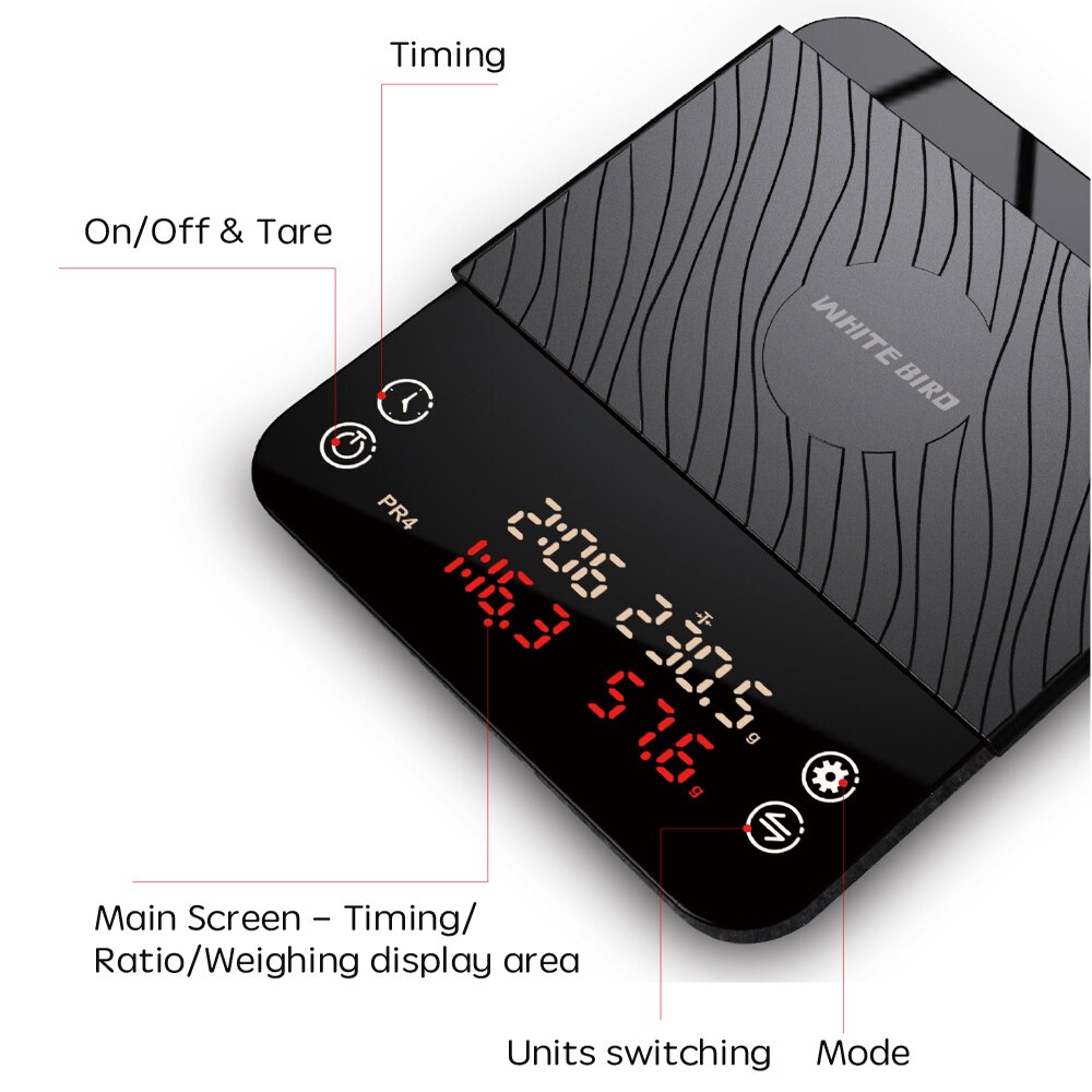 Digital Scale Double-row Display Drip Coffee Timer... – Grandado