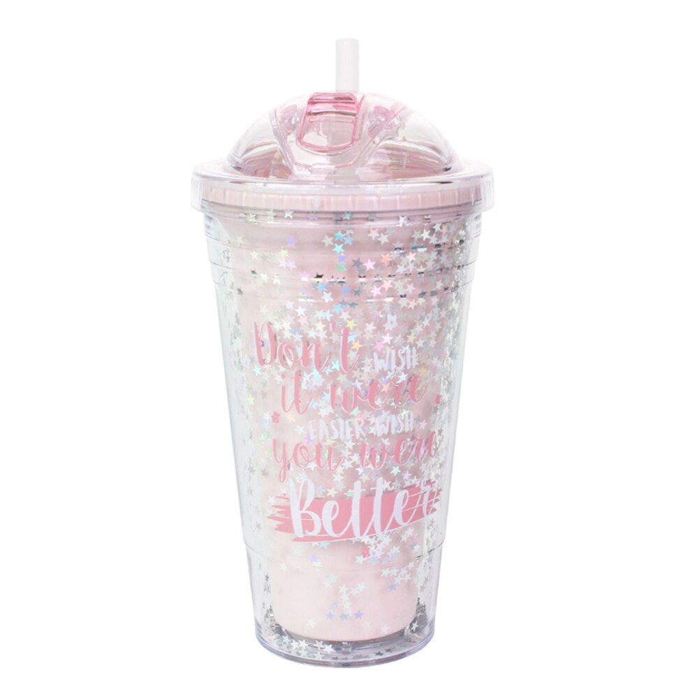 Plastic Draagbare Hand-held Dubbele Stro Cup Doubl... – Vicedeal