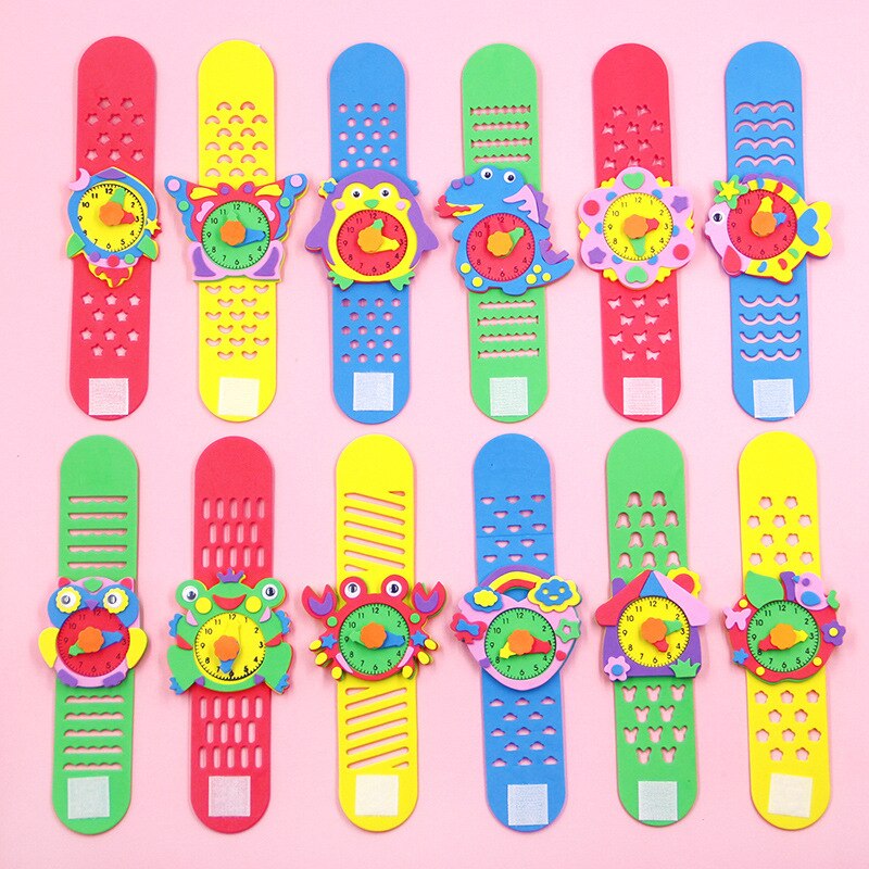 Handmade watch toys Kindergarten Children DIY past... – Grandado