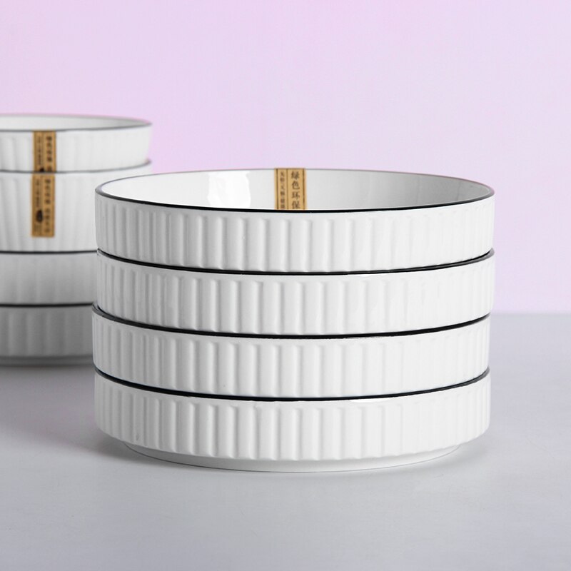 White Round Dinner Plates Set Unique Modern Wester... – Vicedeal