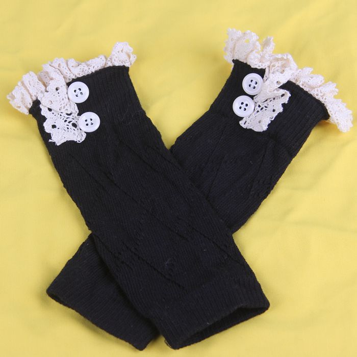 Stickade spetsstövelmanschetter barn flicka barn b... – Grandado