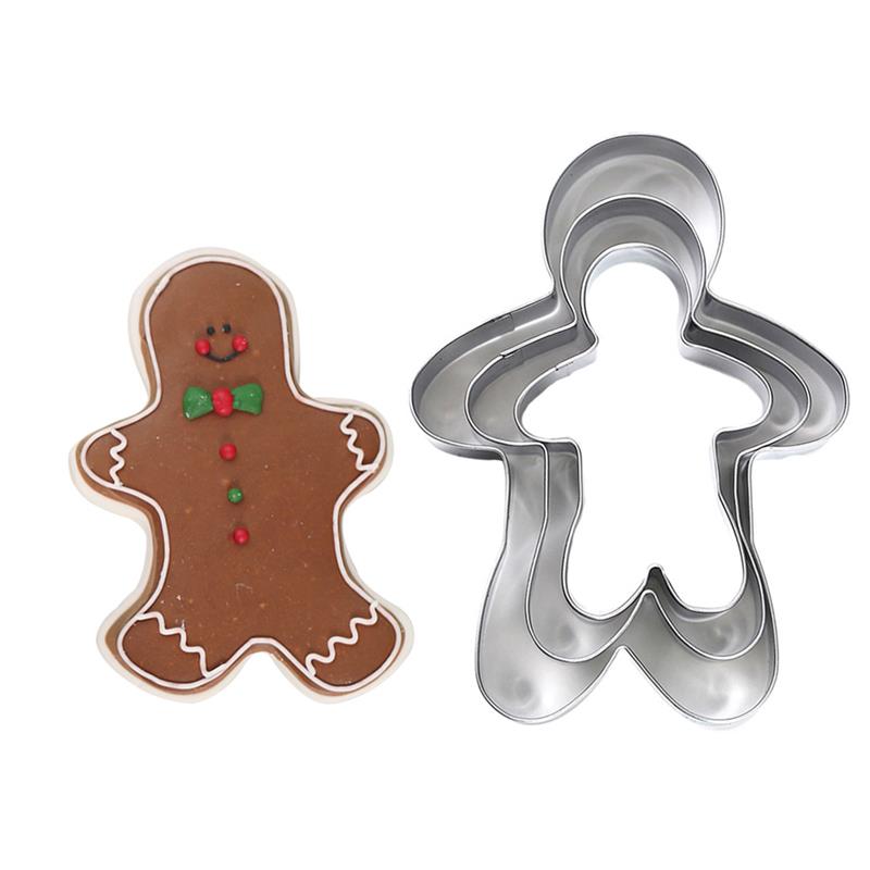 3pcs/set Cute Christmas Cookie Cutter Set Stainles... – Grandado