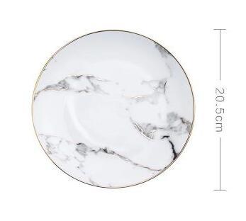 8 and 10 inch Gold inlay Marble dinner Plate Dish ... – Vicedeal