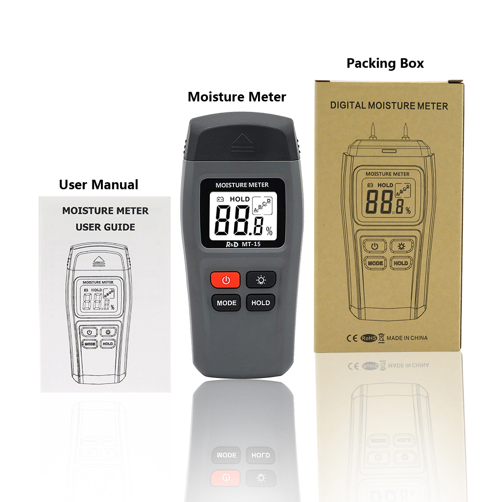 R&D MT15 Wood Moisture Meter Hygrometer Timber Dam... – Vicedeal