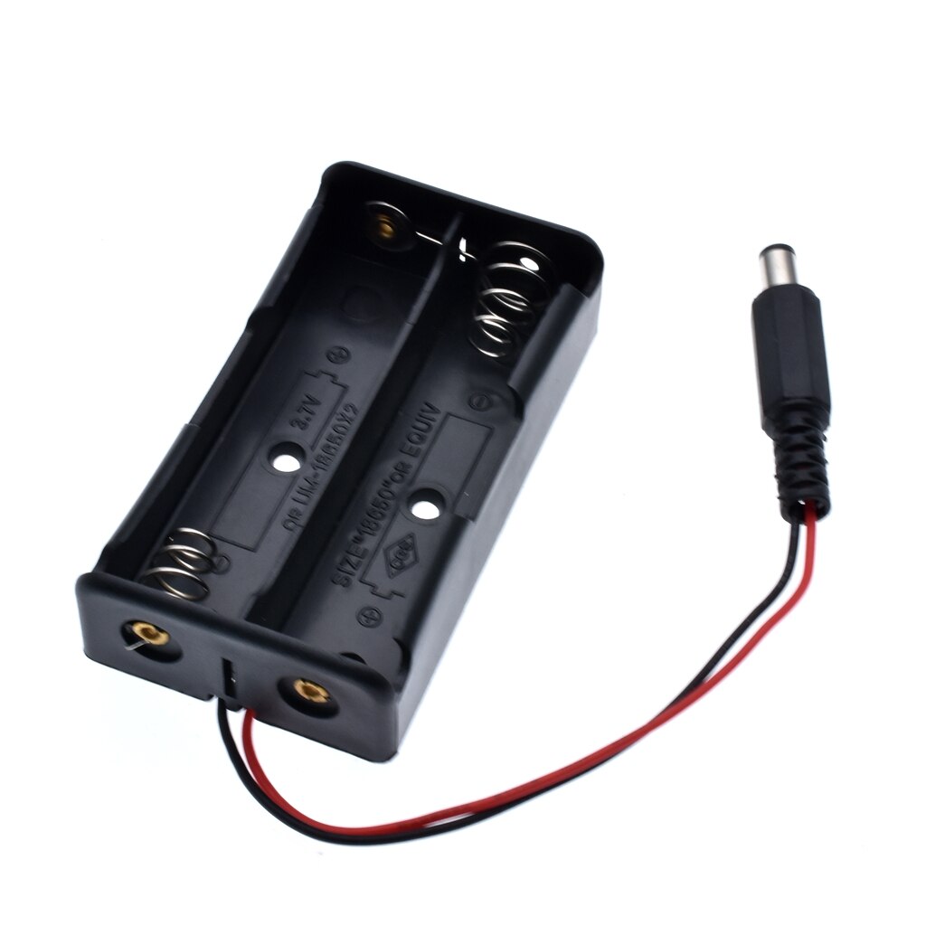 10pcs 2x 18650 battery holder 7.4V 18650 Battery Storage Box with DC ...