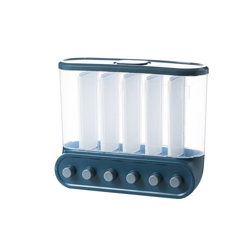 6 Grids Wall Mounted Cereals Dispenser Sealed Food... – Grandado